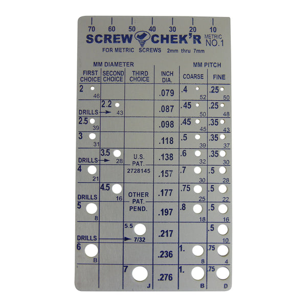 Buy Metric Screw Checker (2mm to 7mm) - Made in USA at Prime Tools for ...