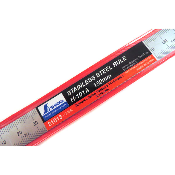 Buy Shinwa 150 mm Rigid (15 mm x 0.5 mm) Zero Glare Satin Chrome ...